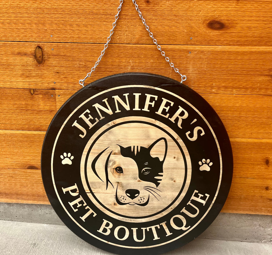 Custom Engraved Round Wood Signs – Grand Impressions