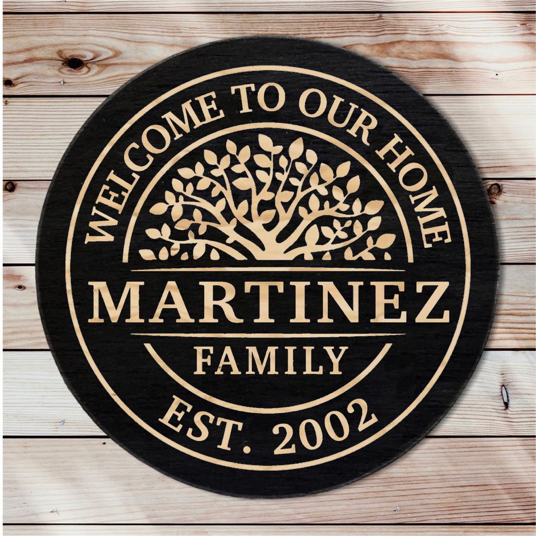 Custom Engraved Round Wood Signs – Grand Impressions