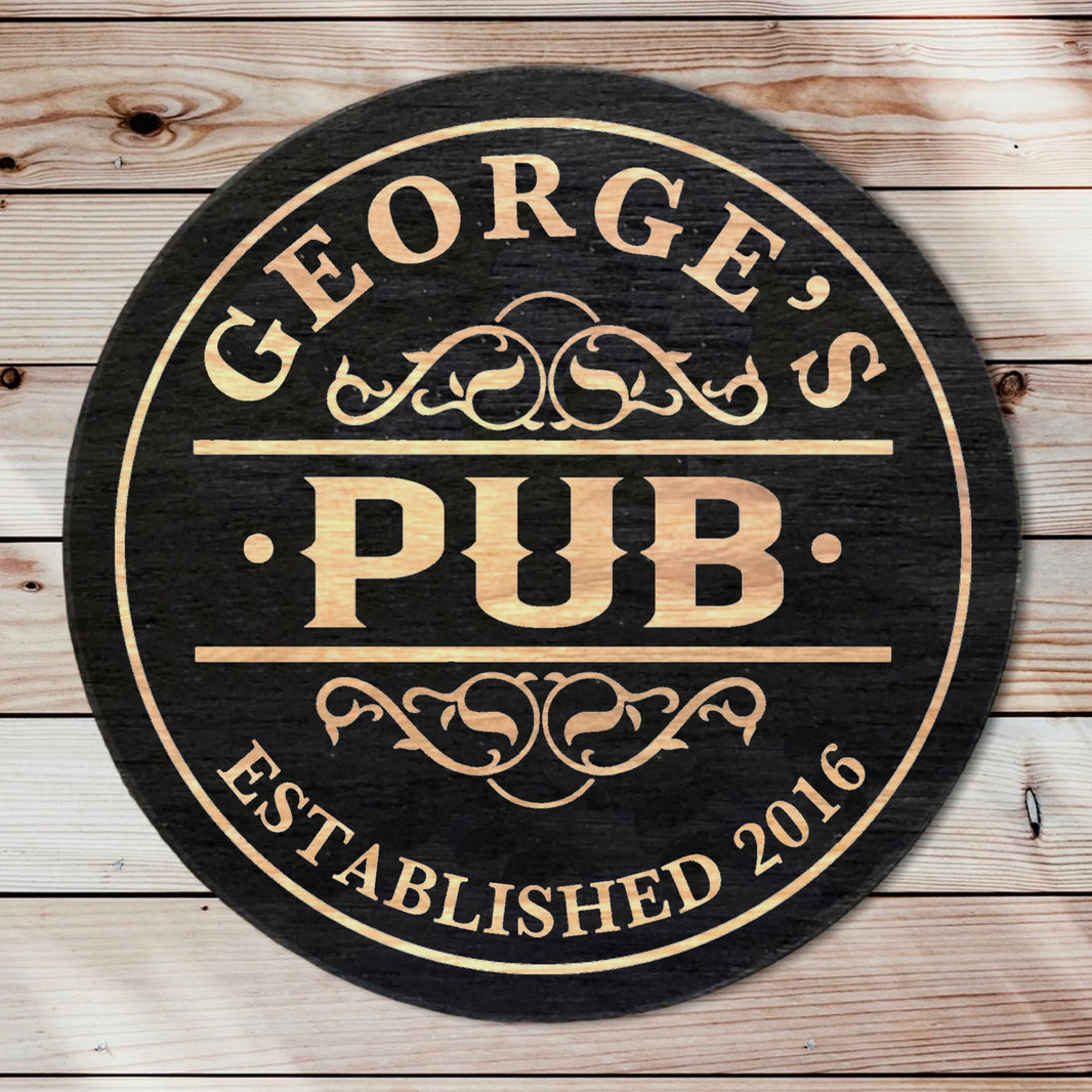 Custom Engraved Round Wood Signs – Grand Impressions