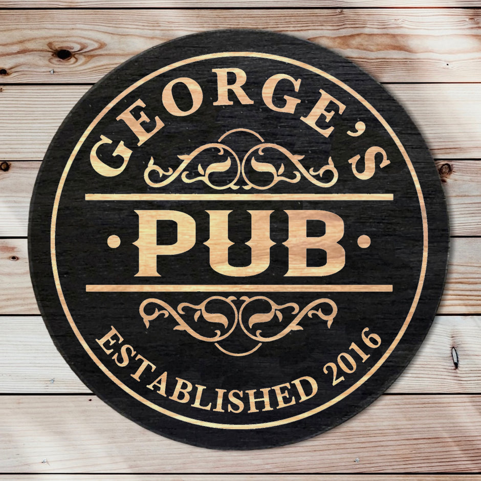 Custom Engraved Round Wood Signs – Grand Impressions