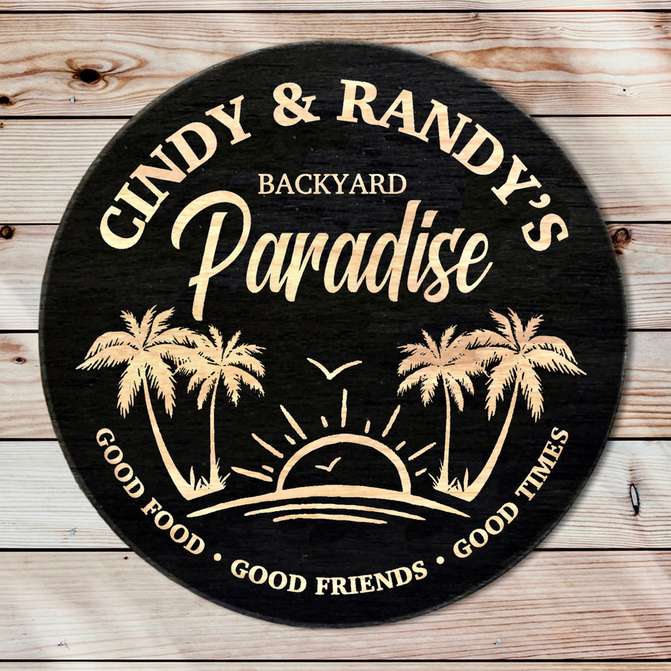 Custom Engraved Round Wood Signs – Grand Impressions